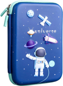 PEACORA 3D Universe Space Theme Pencil Case Stationary Organizer Box ...