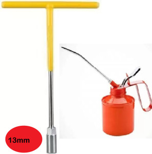 Airfit T Spanner 13 mm Single Sided T Type Wrench and oil can can Manual Pump Hand Tool Kit ...