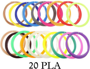 camin PLA Filament 5m each set of 20 | 3d pen PLA | 3d pen filaments| 3d PLA Filaments Printer ...