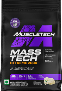 Muscletech Mass Tech Extreme 2000 High Protein Food For Weight Gain Weight Gainers/Mass Gainers ...