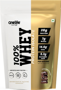 OneLife 100% Whey Protein Isolate 25g Protein,6.21g BCAA ,12.87g Amino Acid -Chocolate Whey ...