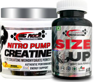 BIG ROCK NUTRITION SizeUp Weight Gain Formula 60 Capsule and Nitro Pump Creatine Price in India ...
