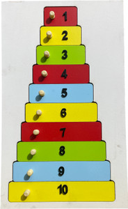 woodmechanic Wooden counting 1-10 cake puzzle tower - Wooden counting 1 ...