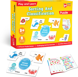 Little Berry Sorting & Classification Puzzle for Kids: Play & Learn Puzzle with Activity Book ...