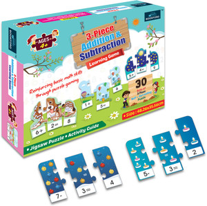 BOOKFORD 3-Piece Addition & Substraction Learning Game Jigsaw Puzzle ...