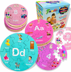 FUNDIO ABC Number and Alphabet Puzzles for Kids Ages3 4 5, ABC Learning ...
