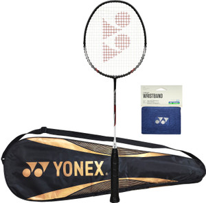 YONEX Nanoflare Speed 7 Badminton Racquet (Made in India) With Wrist Band White Strung Badminton ...