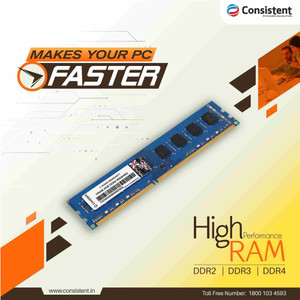 Consistent Desktop RAM DDR2 2 GB (Single Channel) PC (Desktop RAM DDR2 800Mhz) - Consistent ...