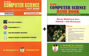 2nd PUC COMPUTER SCIENCE - Text Book + Hand Book|Set Of 2 Books|As Per Syllabus Prescribed By ...