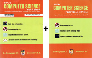 2nd PUC - COMPUTER SCIENCE - Text Book + Practical Manual|Set Of 2 Books|As Per Syllabus ...