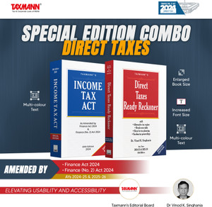 Taxmann's SPECIAL EDITION COMBO For Direct Taxes—Income Tax Act ...