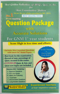Question Package With Solved Papers For GNM 1st (First) Year Students 7e (Hindi English Mix ...