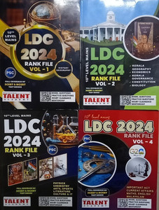( Talent ) Kerala PSC LDC 2024 Rank File Set Of Vol - 1 , 2 , 3 & 4 - Fully Syllabus Based ( 4 ...