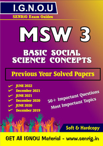 IGNOU MSW 3 Previous Years Solved Question Papers Pdf Basic Social Science Concepts IGNOU MSW ...
