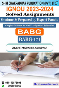 IGNOU BABG 171 Solved Assignment 2023-24 Understanding Ambedkar IGNOU Solved Assignment BAG ...