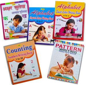 Hindi & English Alphabets, Numbers, Pattern, Writing Practice Book For ...