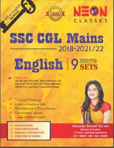 SSC CGL Mains English By Manisha Bansal Ma'am | 9 Sets (2018-2021/22) 1800 PYQ Yearwise And ...