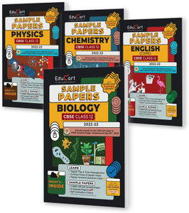 Educart CBSE Class 12 Sample Papers 2022-23 Bundle - Physics, Chemistry, Biology And English (4 ...