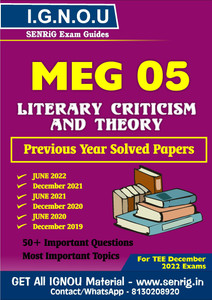 IGNOU MEG 5 Previous Years Solved Question Papers Literary Criticism And Theory IGNOU MEG Study ...