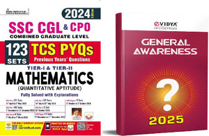 SSC CGL & CPO Mathematics Tier 1 & Tier 2 TCS PYQs & Evidya General Awareness 2025 In English ...
