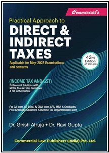 Commercial CA Inter Practical Approach To Direct & Indirect Taxes (Income Tax And GST) New ...