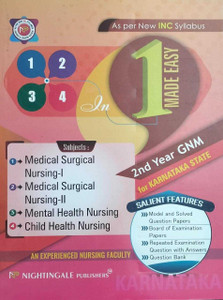 4 In 1 Made Easy (All - In - One ) - For 2nd Year GNM Students For KARNATAKA State 2024 As Per ...