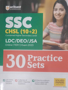 Arihant Ssc Chsl [ 10+2 ] Ldc/deo/jsa Online [ Tier 1 ] Exam 30 Practice Sets In English 2023 ...