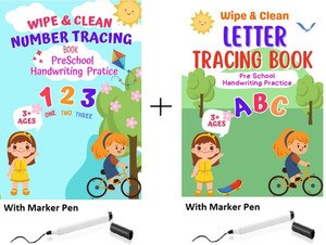 WIPE & CLEAN NUMBER TRACING AND LETTER TRACING HANDWRITING PRACTICE ...