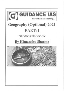 Himanshu Sharma Geomorphology Part Geography Printed Notes By