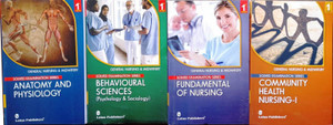 GNM 1st YEAR SOLVED EXAMINATION SERIES- Set Of 4 Books - Anatomy & Physiology, Behavioural ...