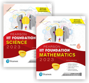 COMBO Pearson IIT Foundation MATHEMATICS & SCIENCE Class 6, SET OF 2 BOOKS Revised As Per CBSE ...