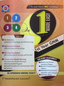4 In One - 1st Year GNM Model And Solved Question Papers - Anatomy Physiology & Microbiology ...