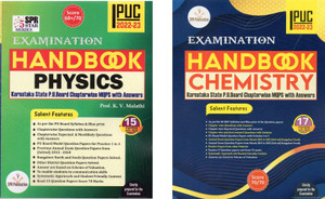 SPR 1st PUC Handbook -PHYSICS. CHEMISTRY|Set Of 2 Books|Chapterwise Q&A, Model Papers, 16 Solved ...