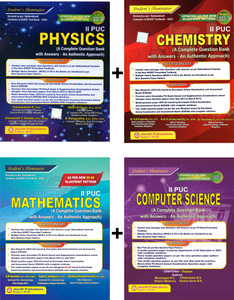 Jeevith 2nd PUC -PHYSICS. CHEMISTRY. MATHEMATICS. COMPUTER SCIENCE.|Set Of 4 Books|Student's ...