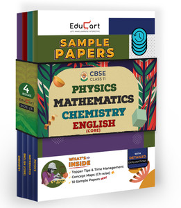 Educart CBSE Class 11 Sample Papers 2022-23 Bundle - Physics , Chemistry, Maths And English (4 ...