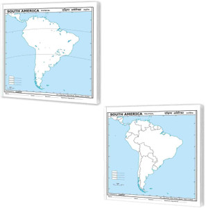 SMALL - 100 SOUTH AMERICA POLITICAL OUTLINE MAP FOR SCHOOL And SMALL ...