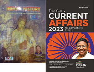 Indian History + Yearly Current Affairs 2023 English Medium Set Of 2 Books Combo: Buy Indian ...