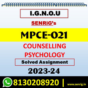 IGNOU MPCE 021 Solved Assignment 2023-24 | IGNOU MAPC Solved Assignment 2023-24 | Senirg Solved ...