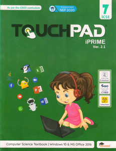 Touchpad IPRIME Ver. 2.1 For ICSE Class - 7 (Computer Science Textbook | Windows 10 And Ms ...