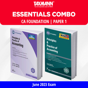 Taxmann's ESSENTIALS Combo For CA Foundation | June 2023 Exams – Paper 1 | Principles & Practice ...