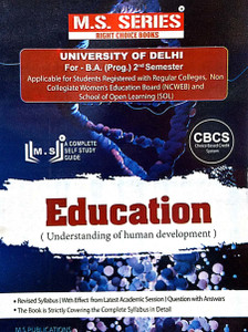 MS Series Delhi University BA Prog 1st Year Education (Understanding Of Human Development) Guide ...