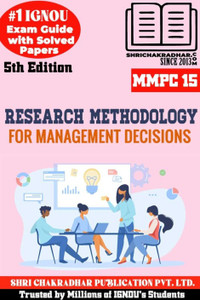 IGNOU MMPC 15 Help Book Research Methodology For Management Decisions ...