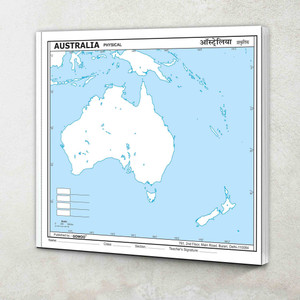SMALL - 100 AUSTRALIA PHYSICAL OUTLINE MAP FOR SCHOOL|Exploring ...