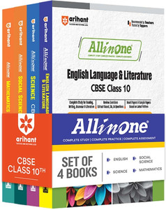 Arihant Class 10 CBSE All In One Science + Maths + SST + English + HindiB 202324/Ed For 2024 ...