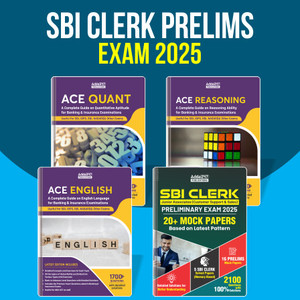 SBI CLERK Prelims 2025 Exam Book Ace Quant | Ace Reasoning | Ace English |20+ Mock Papers With ...