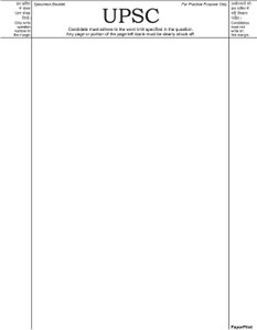 UPSC Mains Answe Writing Sheets | Blank Practice Answer Sheet | 500 Pages | A-4 Size | Loose ...