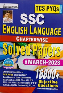 Kiran Ssc English Language Chapterwise Solved Papers (Till March-2023) 16800+ Objective Question ...