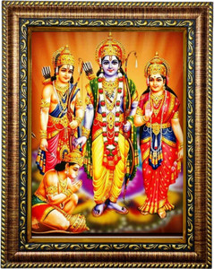Hitech Hitech Lord Shri Ram Darbar Photo Frame wall hanging Religious Frame Price in India - Buy ...