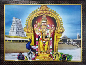 DIGITOUCH DESIGN Thiruchendur Murugan God Subramanya swamy wood Photo Frame Big Religious Frame ...