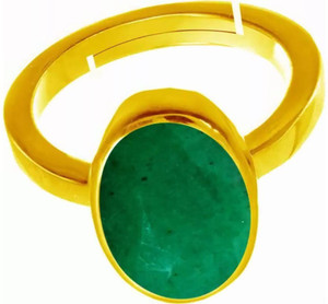 EVERYTHING GEMS 5.25 Ratti 4.45 Carat Original Emerald Panna Stone With Lab Certificate Brass ...